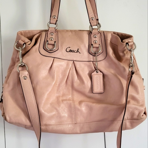 Coach | Bags | Coach Large Pink Leather Hobo Bag | Poshmark